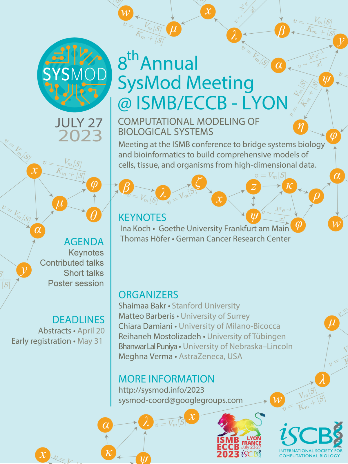 Sysmod Computational Modeling Of Biological Systems Cosi Of The Iscb 9782
